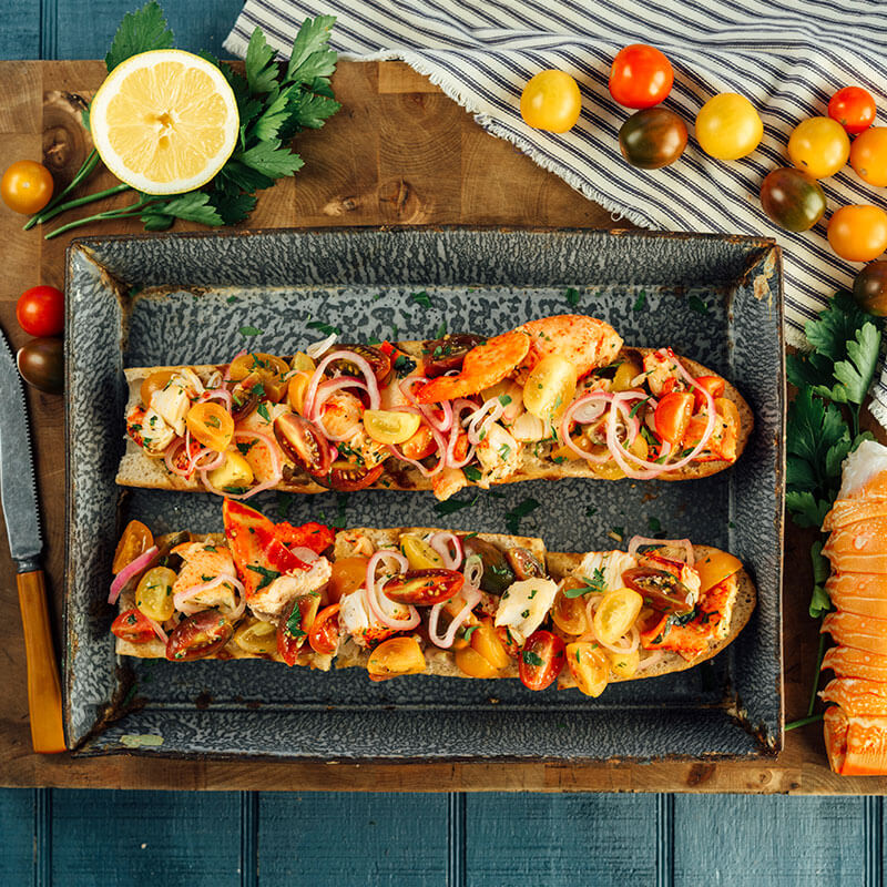 Grilled Lobster & Constellation™ Tomato Bruschetta - NatureSweet